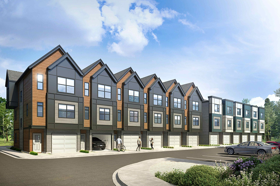 Colours of Seton Townhomes by Trico Homes in Seton Calgary