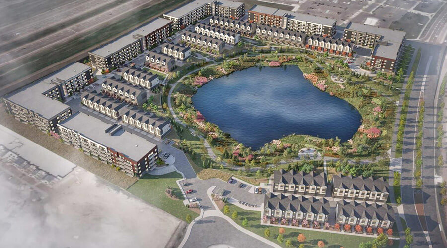 New condos by Cedarglen Living in Seton Serenity Calgary