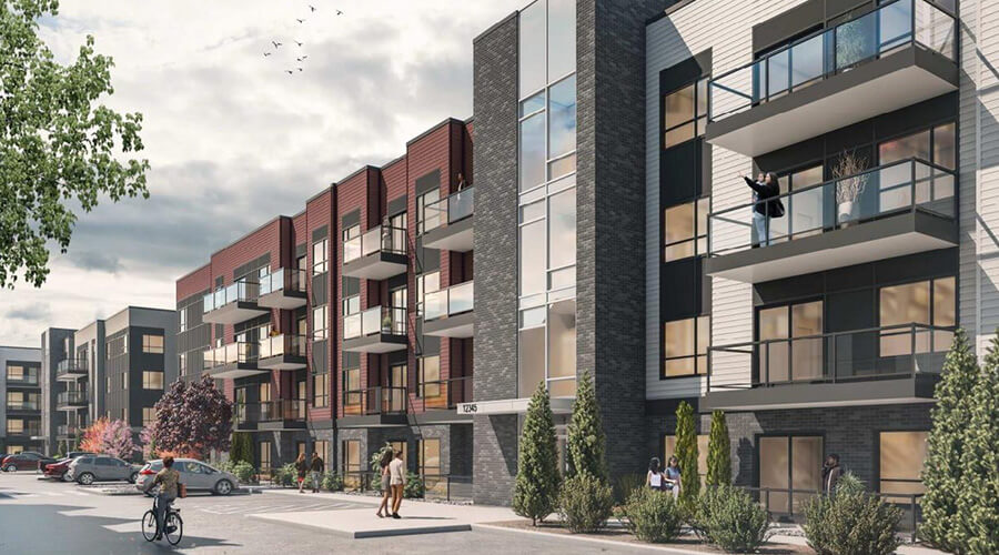 New condos by Cedarglen Living in Seton Serenity Calgary